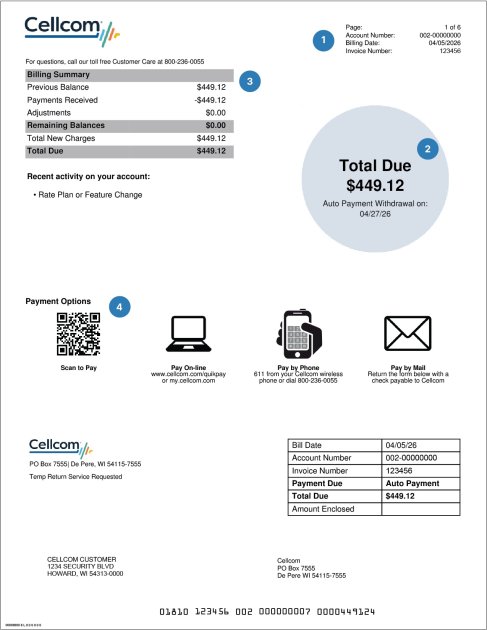 How to Read Your Bill | Cellcom